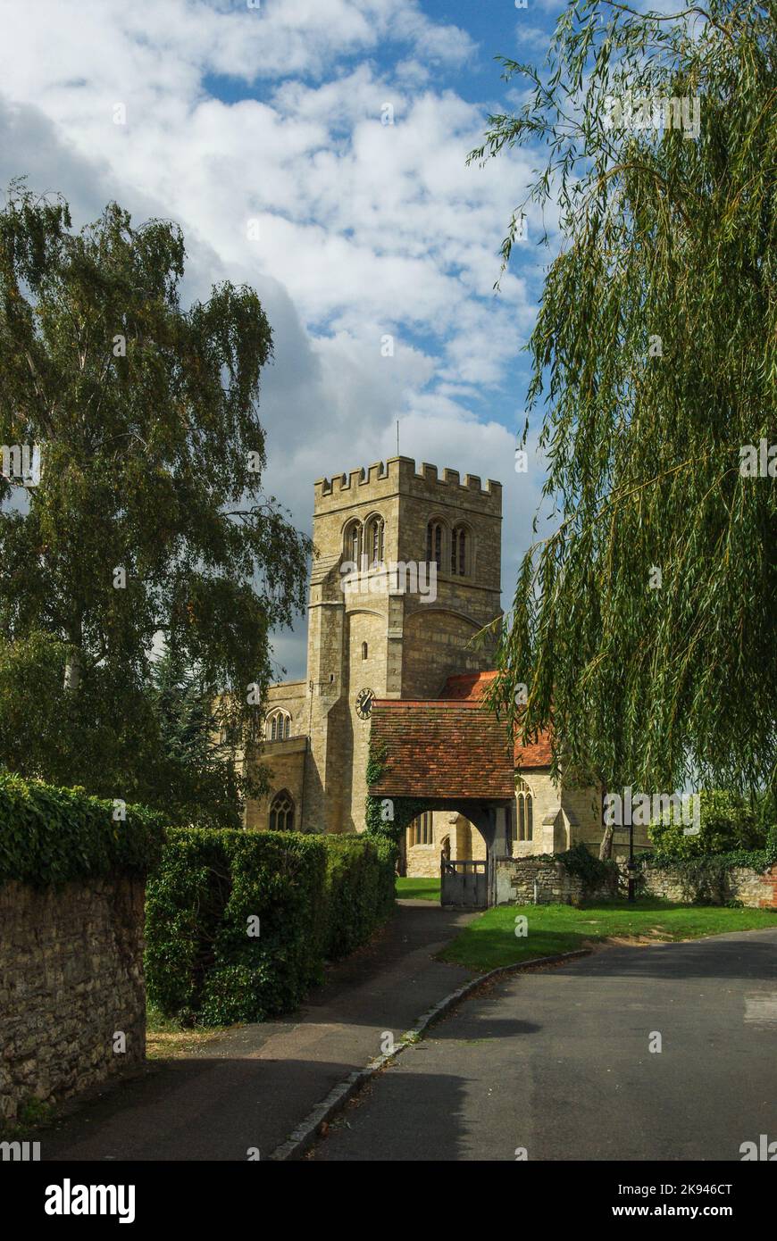 Church of St Lauds in the village of Sherington, Buckinghamshire, UK ...