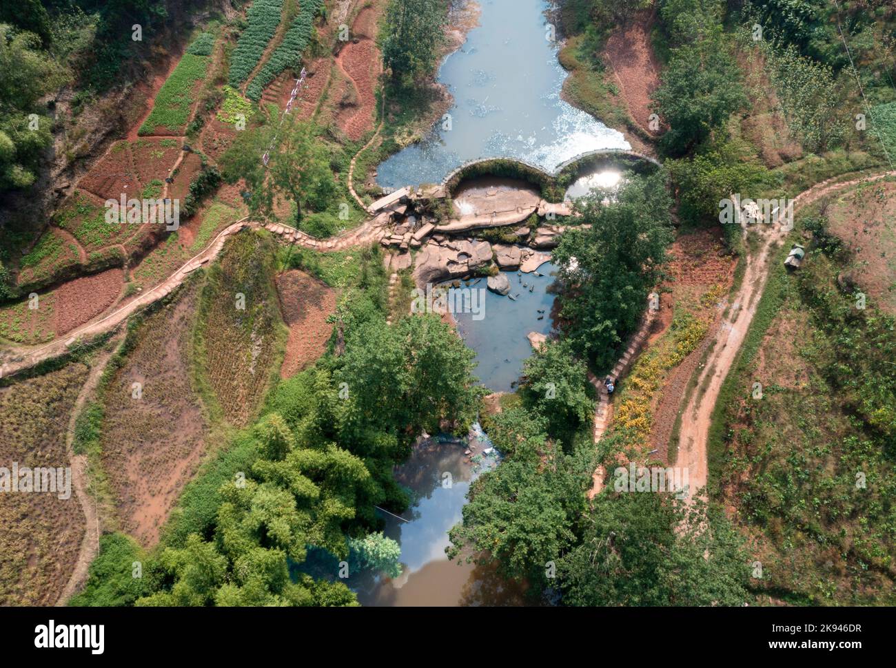 The Black Dragon Valley Scenic Area is located at the junction of ...