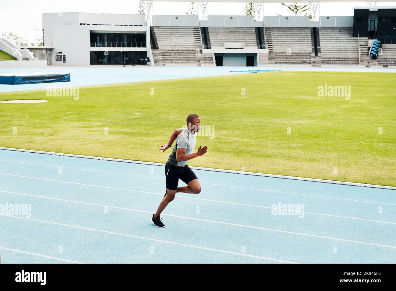 Preparing my body for the marathon. Full length shot of a handsome ...