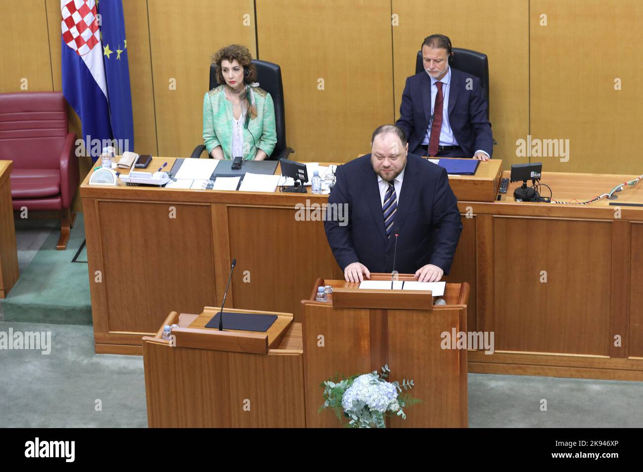 The President of the Ukrainian Parliament, Ruslan Stefanchuk, gave a ...