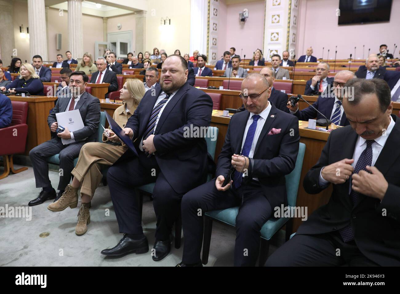 The President of the Ukrainian Parliament, Ruslan Stefanchuk, gave a ...