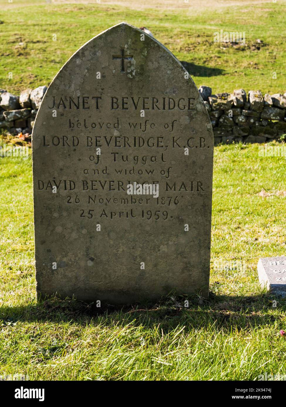 Gravestone of mathematicain Janet Beveridge wife of William Henry ...