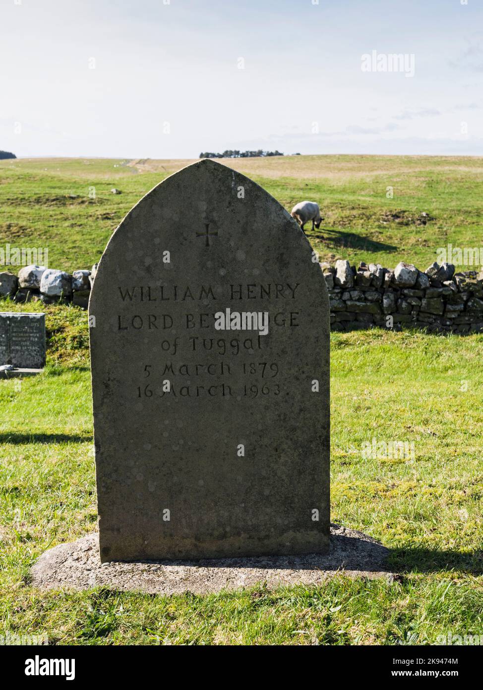 Gravestone of William Henry Beveridge at Throckrington, Northumberland ...