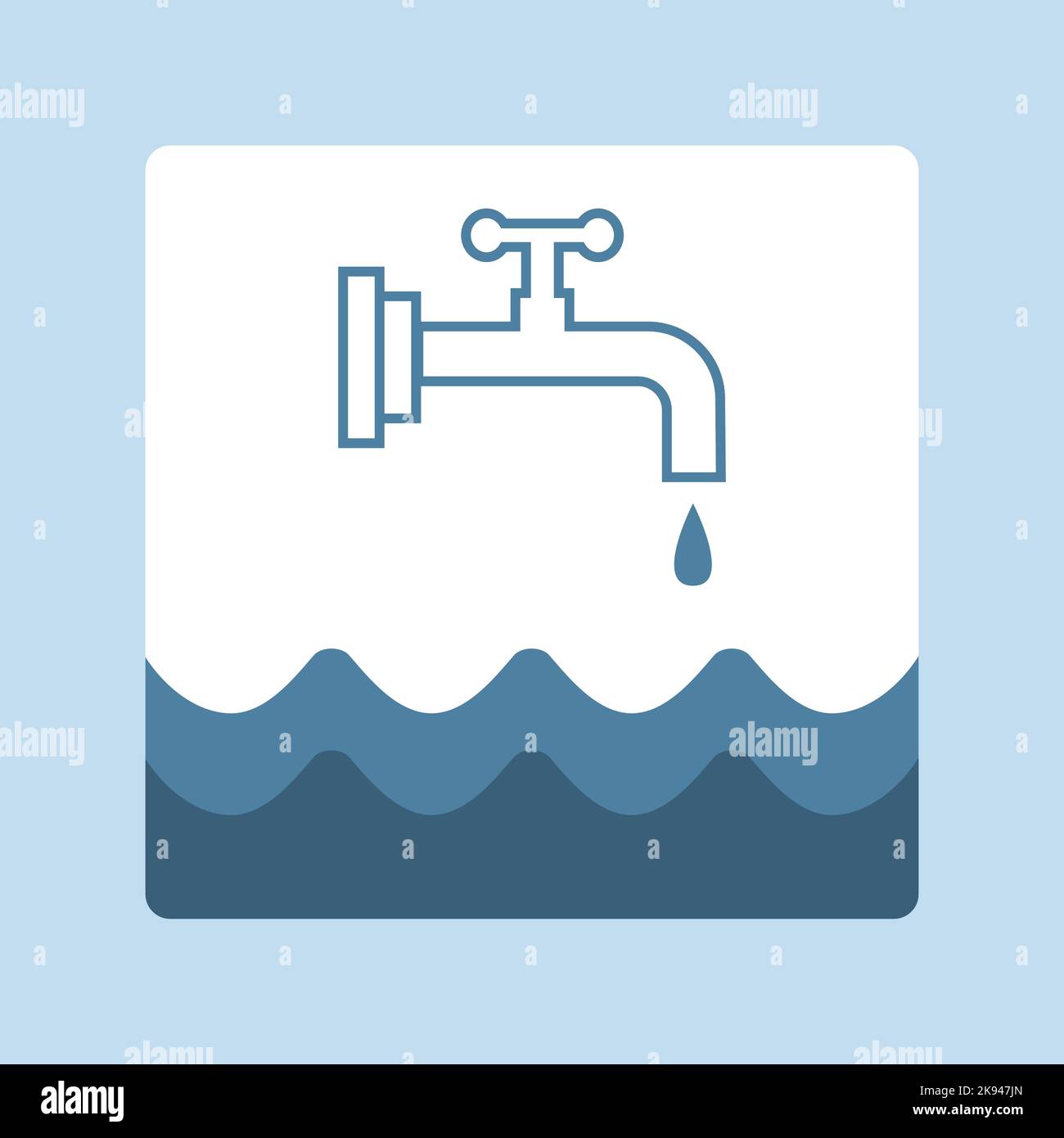 Water faucet vector illustration. Water consumption concept Stock ...