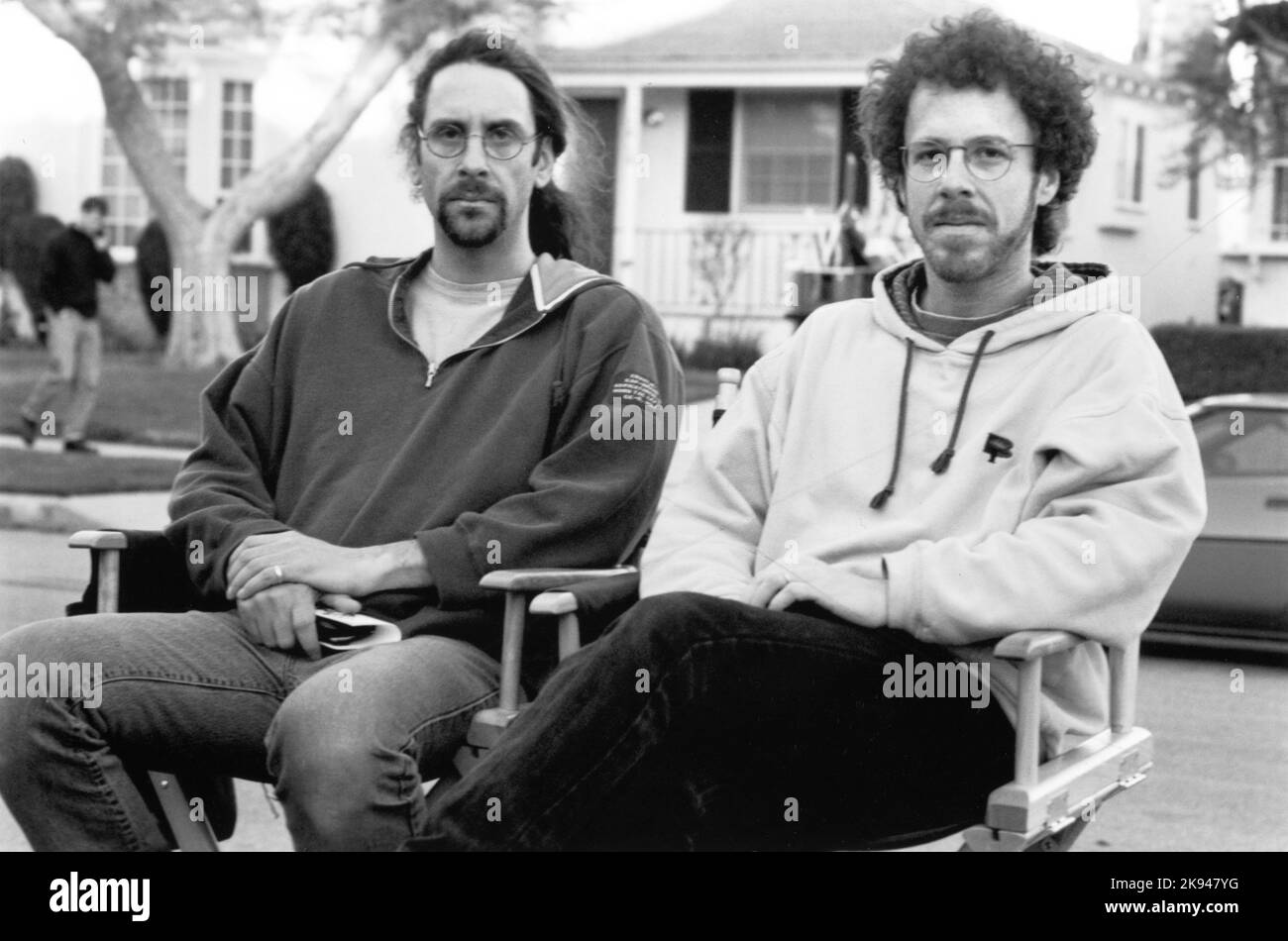 Director Producers JOEL COEN and ETHAN COEN on set location candid in ...