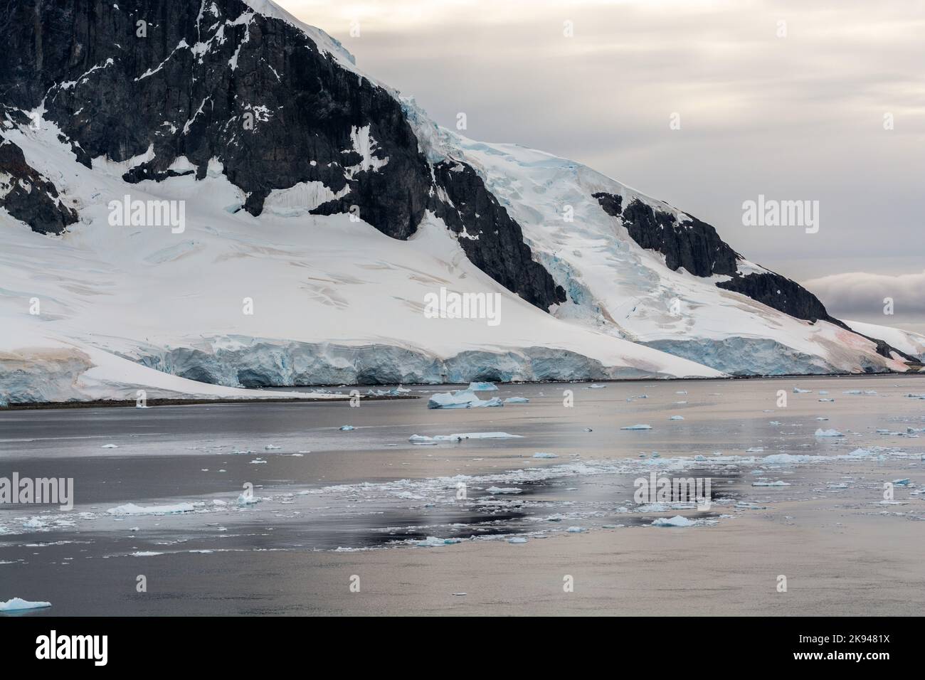 brash ice in waters of errera channel near ronge island. antarctic ...