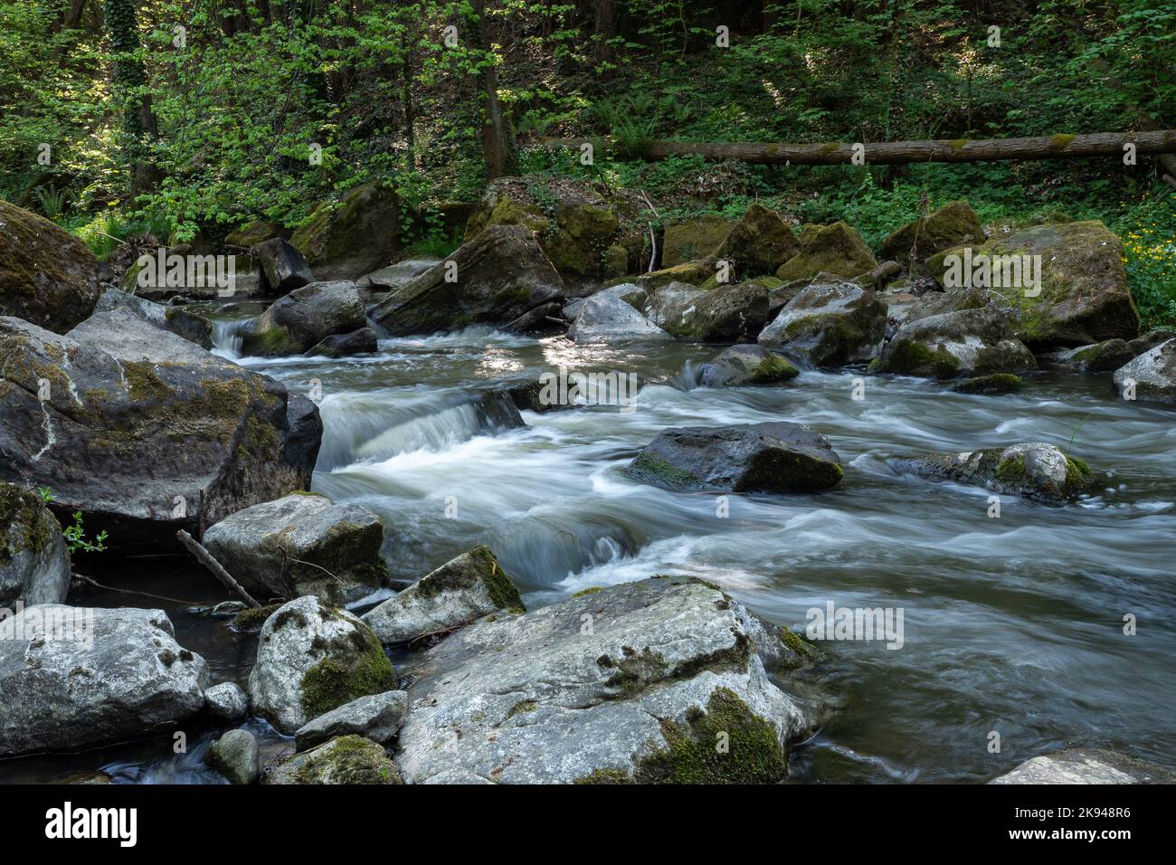 Waterfall wild river doubrava in hi-res stock photography and images ...
