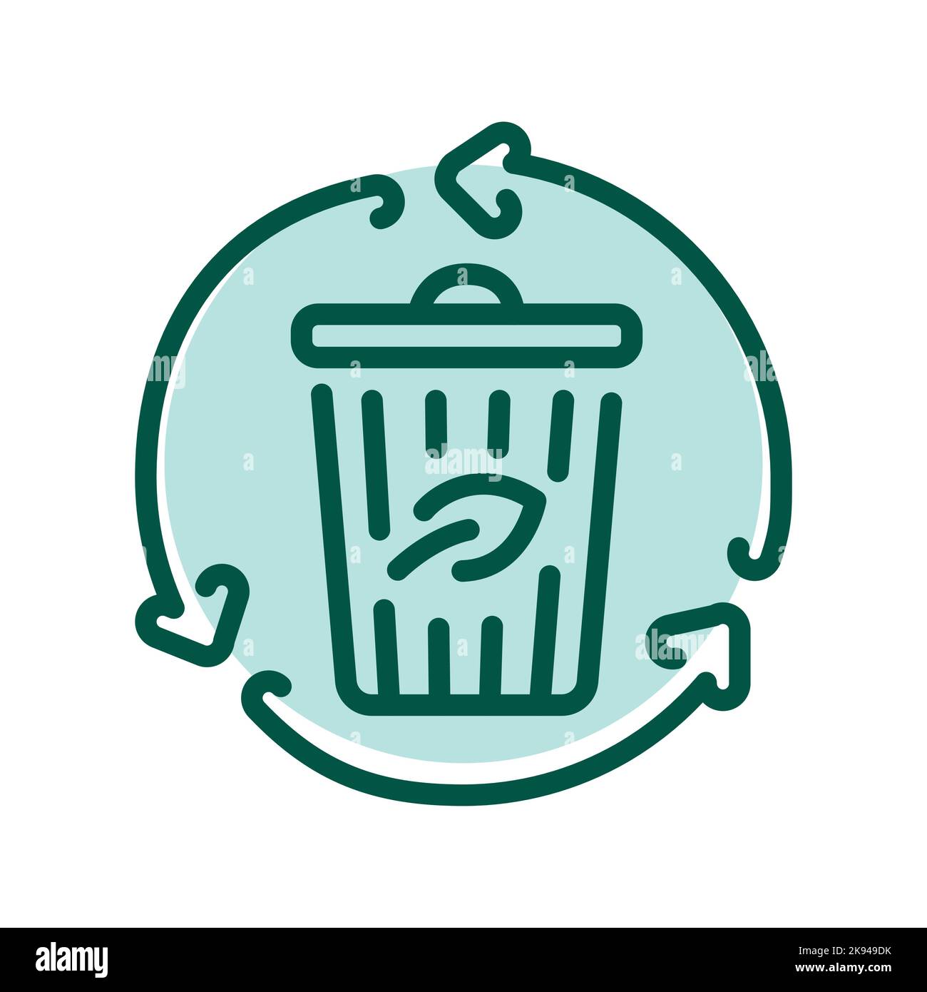 Rubbish container outline icon hi-res stock photography and images - Alamy