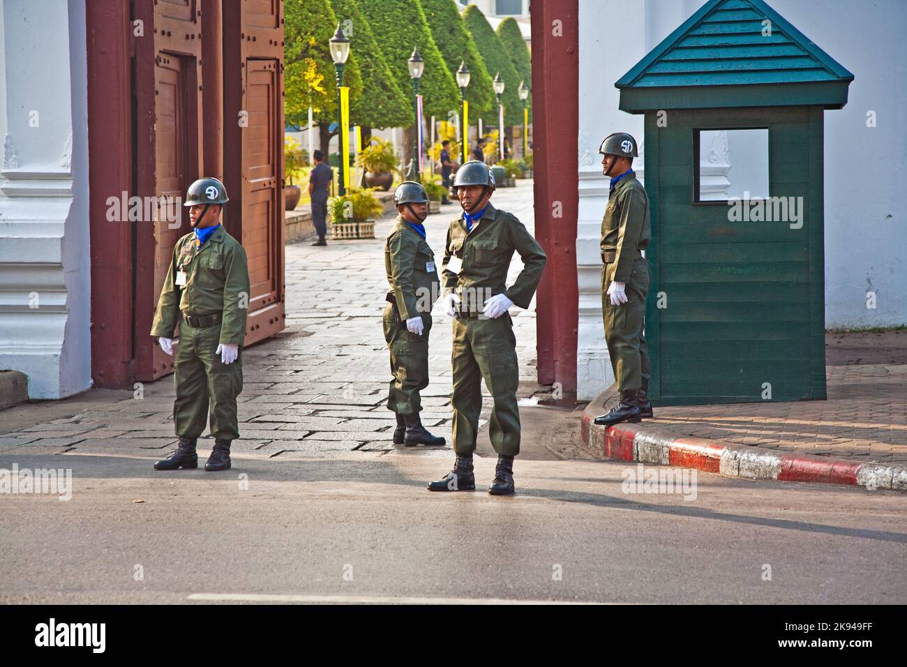 Bangkok, Thailand - January 4, 2010: Parade of the kings Guards, in the ...