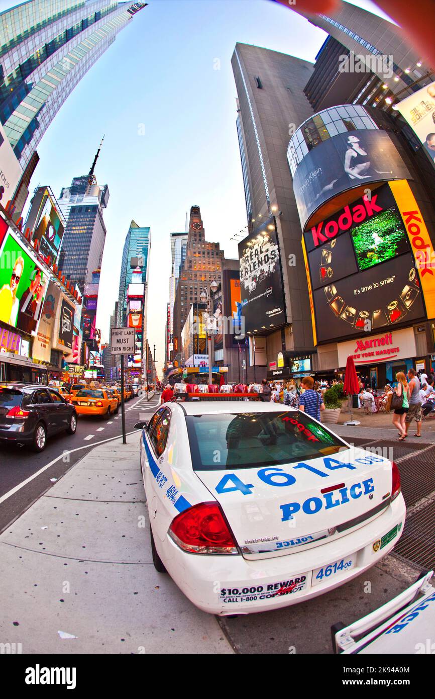 New York, USA - July 8, 2010: Times Square, featured with Broadway ...