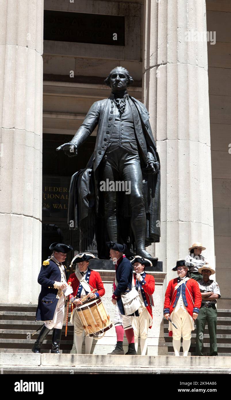 NEW YORK, USA – JULY 9: Ceremony for declaration of independence in old ...