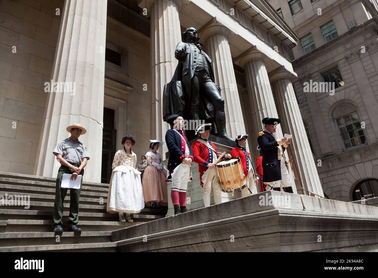 NEW YORK, USA – JULY 9: Ceremony for declaration of independence in old ...