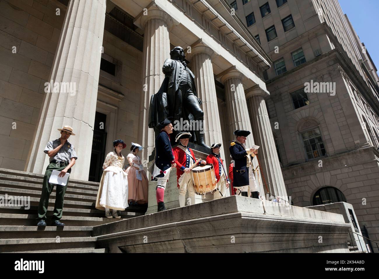 NEW YORK, USA – JULY 9: Ceremony for declaration of independence in old ...