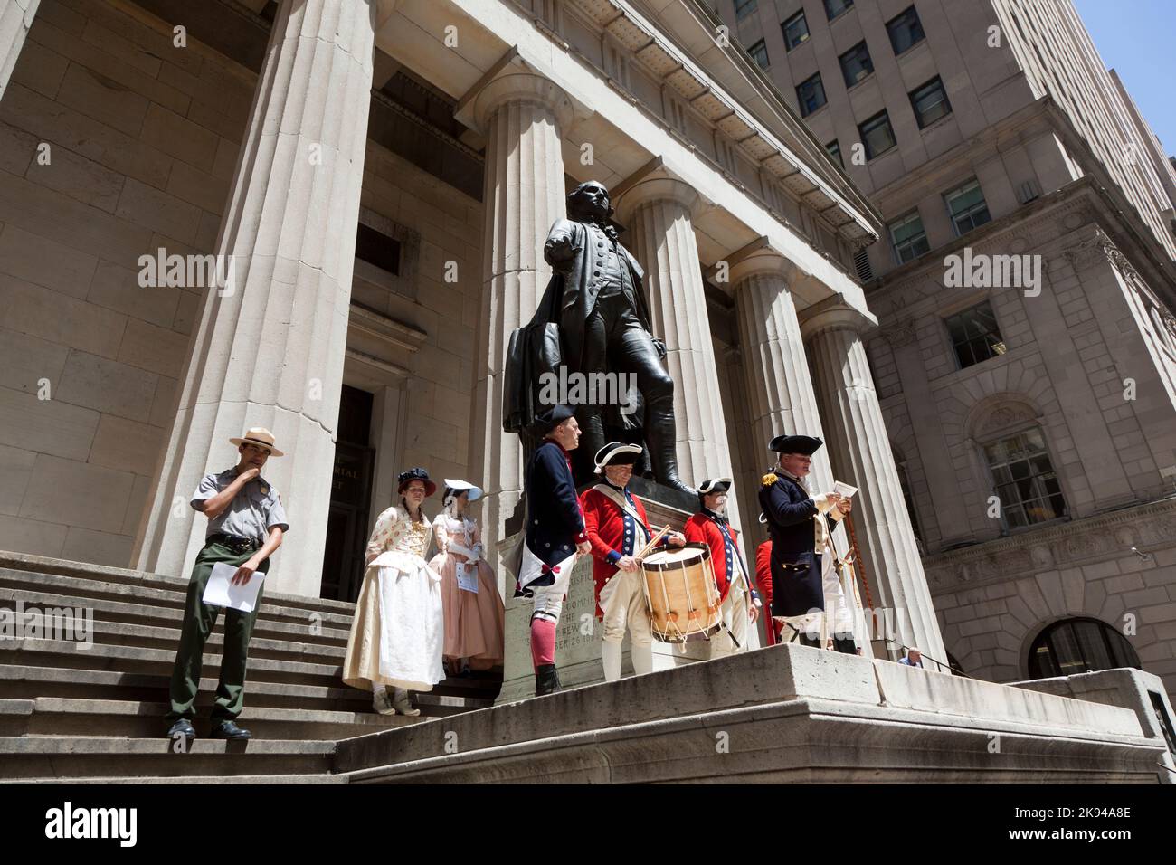 NEW YORK, USA – JULY 9: Ceremony for declaration of independence in old ...