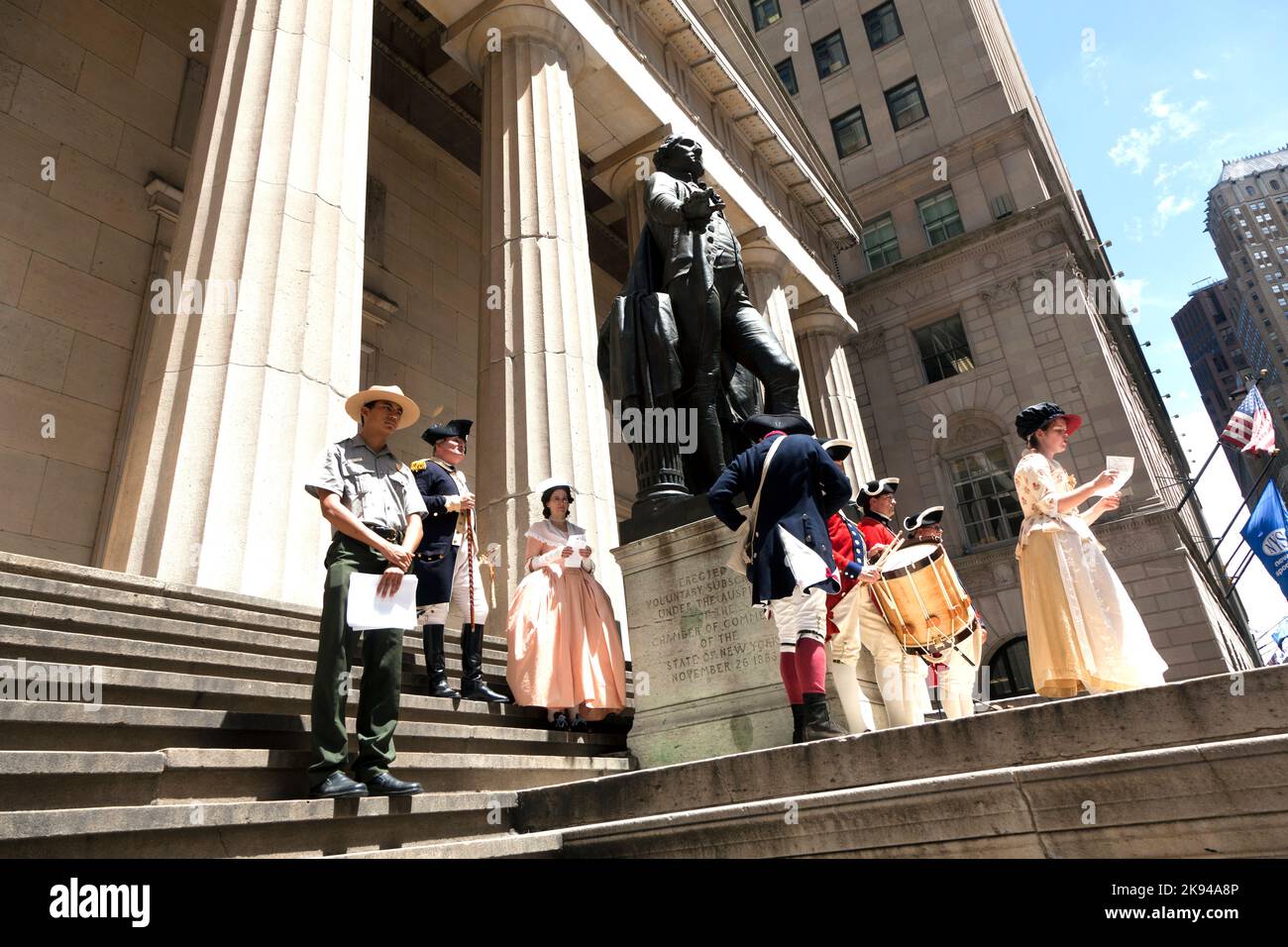 NEW YORK, USA – JULY 9: Ceremony for declaration of independence in old ...