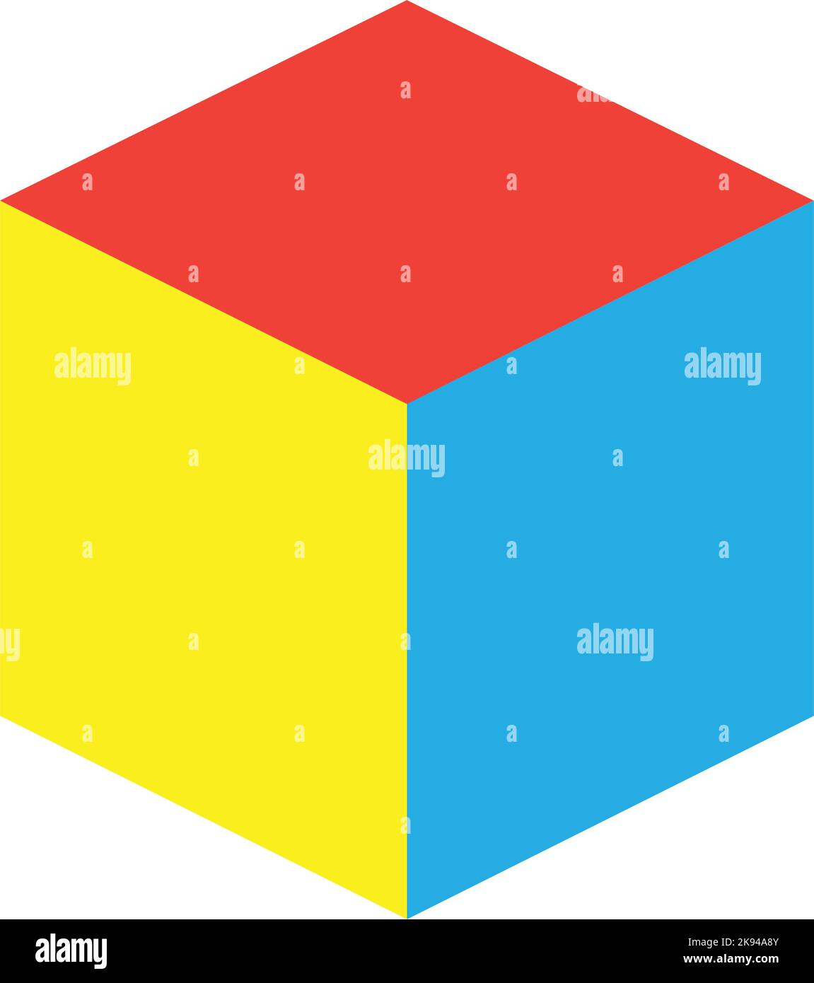 Cube Icon Cuboid Block Shape Vector Element Illustration Stock Vector