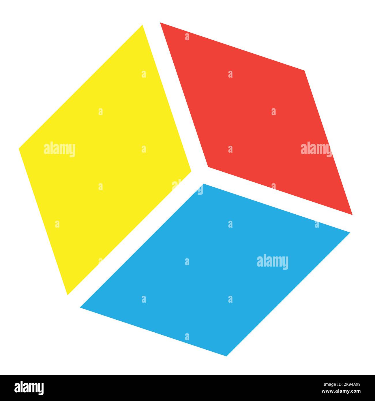 Cube icon, cuboid block shape vector element illustration Stock Vector ...