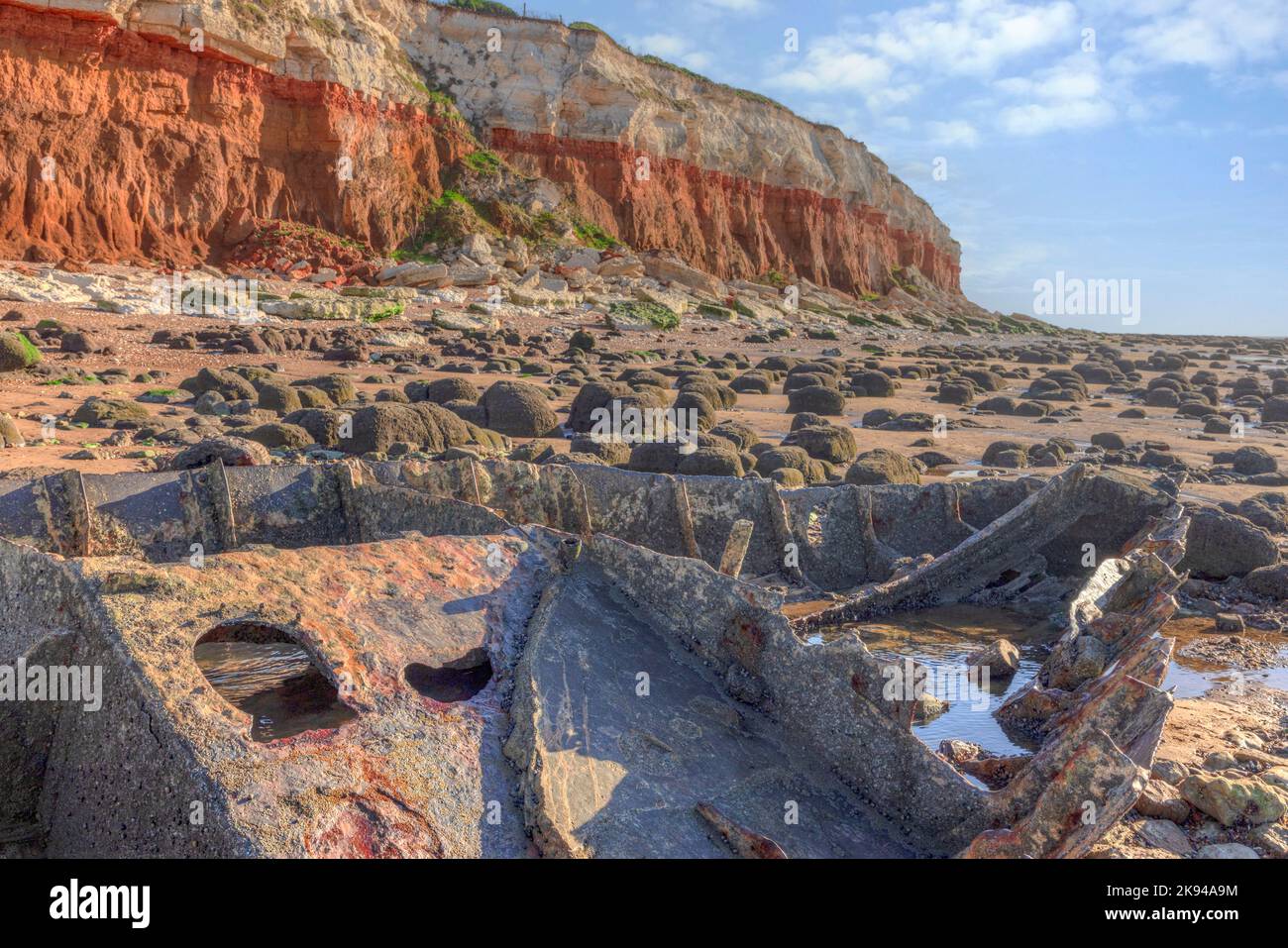 Old Hunstanton Beach, Norfolk, England, United Kingdom Stock Photo - Alamy