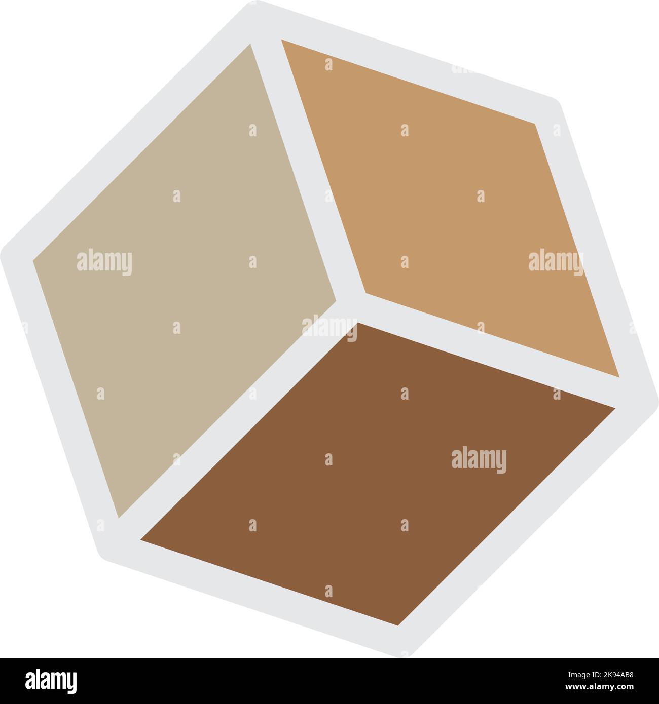 Cube icon, cuboid block shape vector element illustration Stock Vector ...