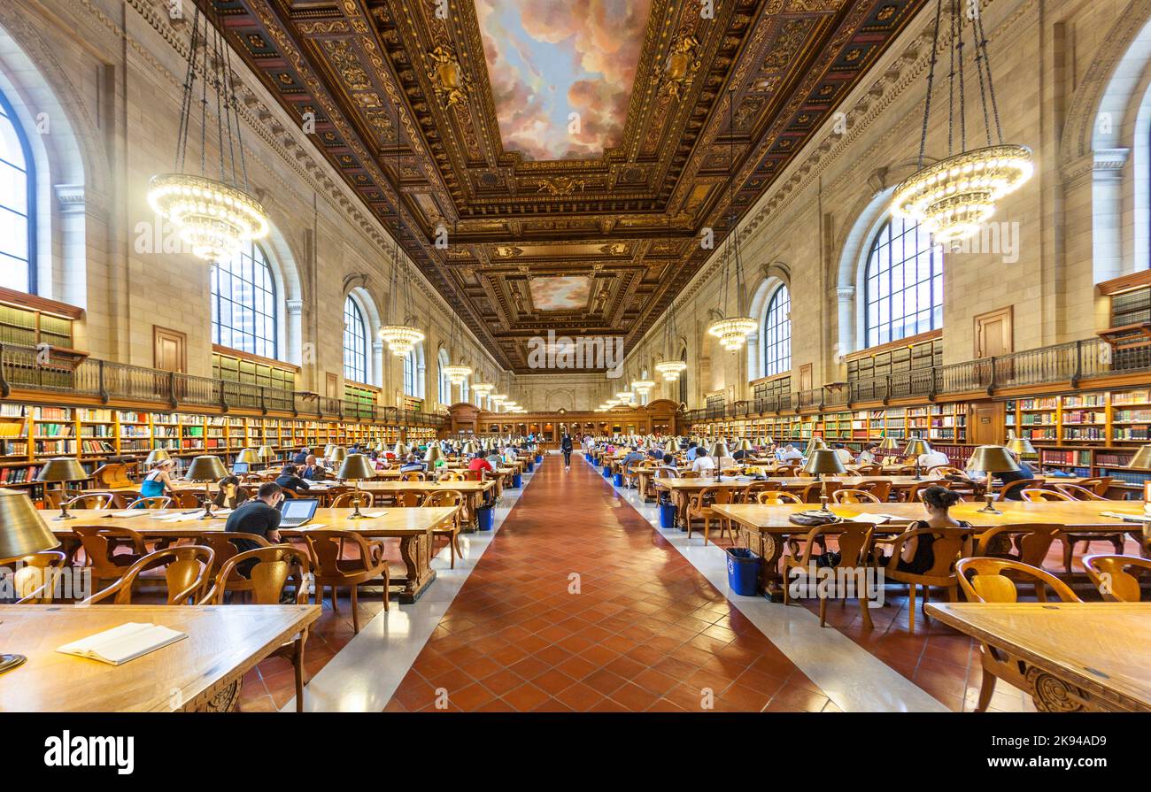 NEW YORK - JULY 10: The New York Public Library (NYPL) is the largest ...