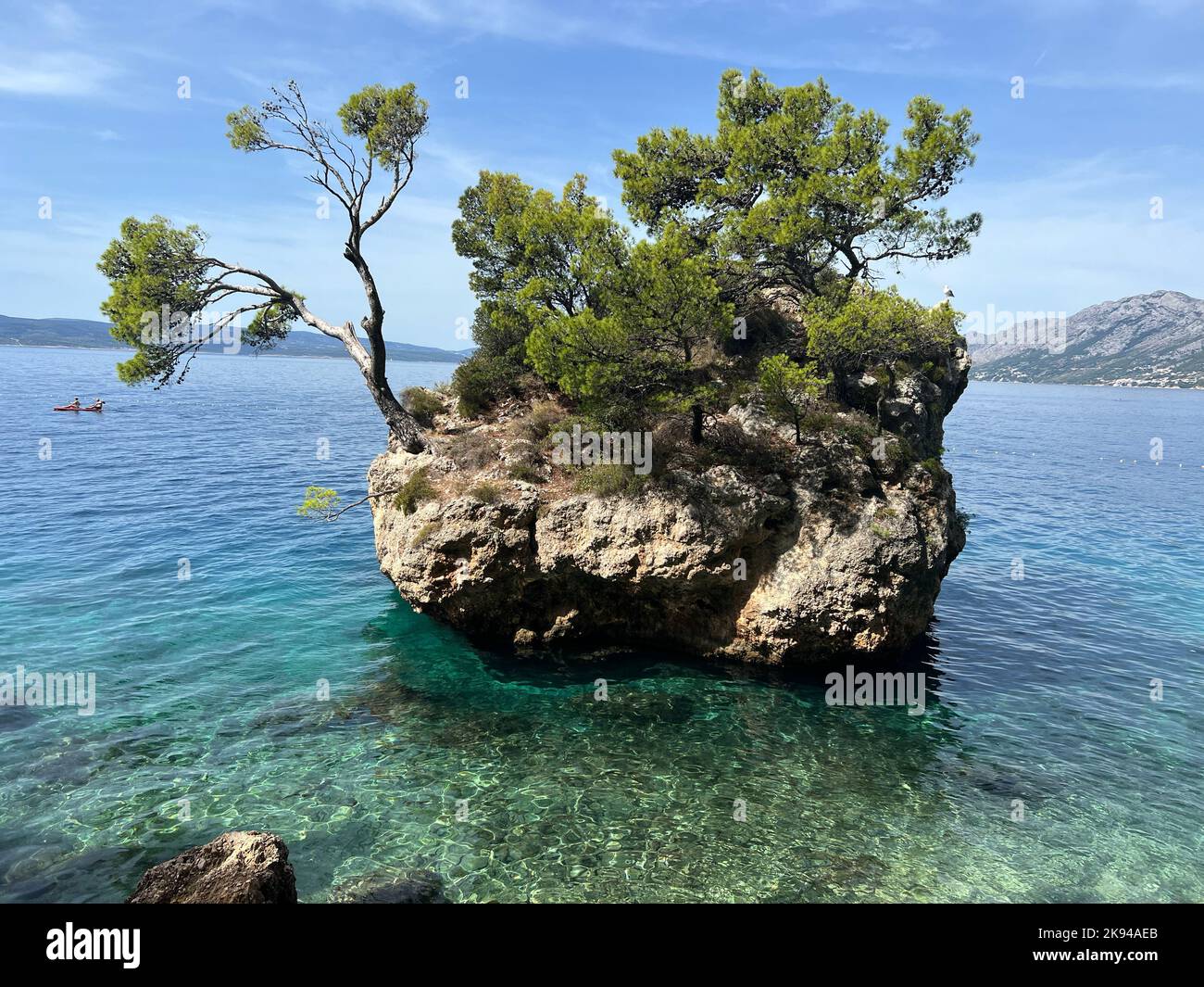 The famous Brela rock diving snorkeling Stock Photo - Alamy