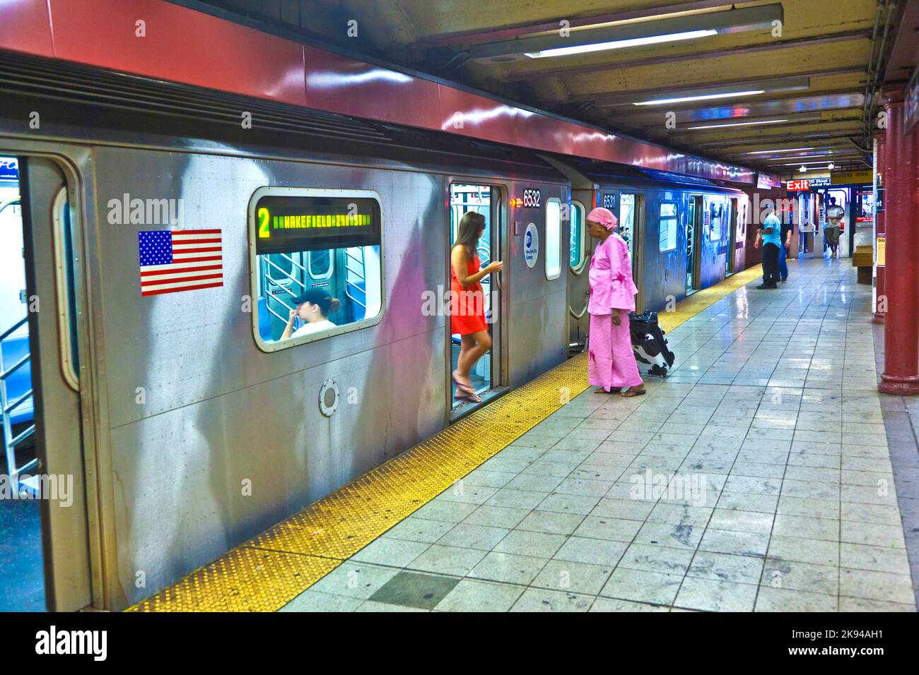 NEW YORK CITY - July 11: people hurry to reach the train in Station ...