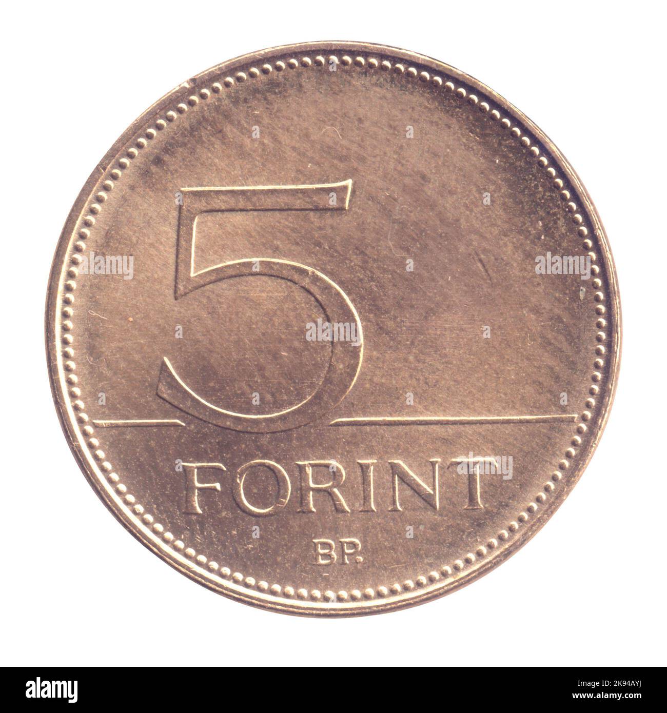 5 Forint Hungarian (HUF) Coin Stock Photo - Alamy