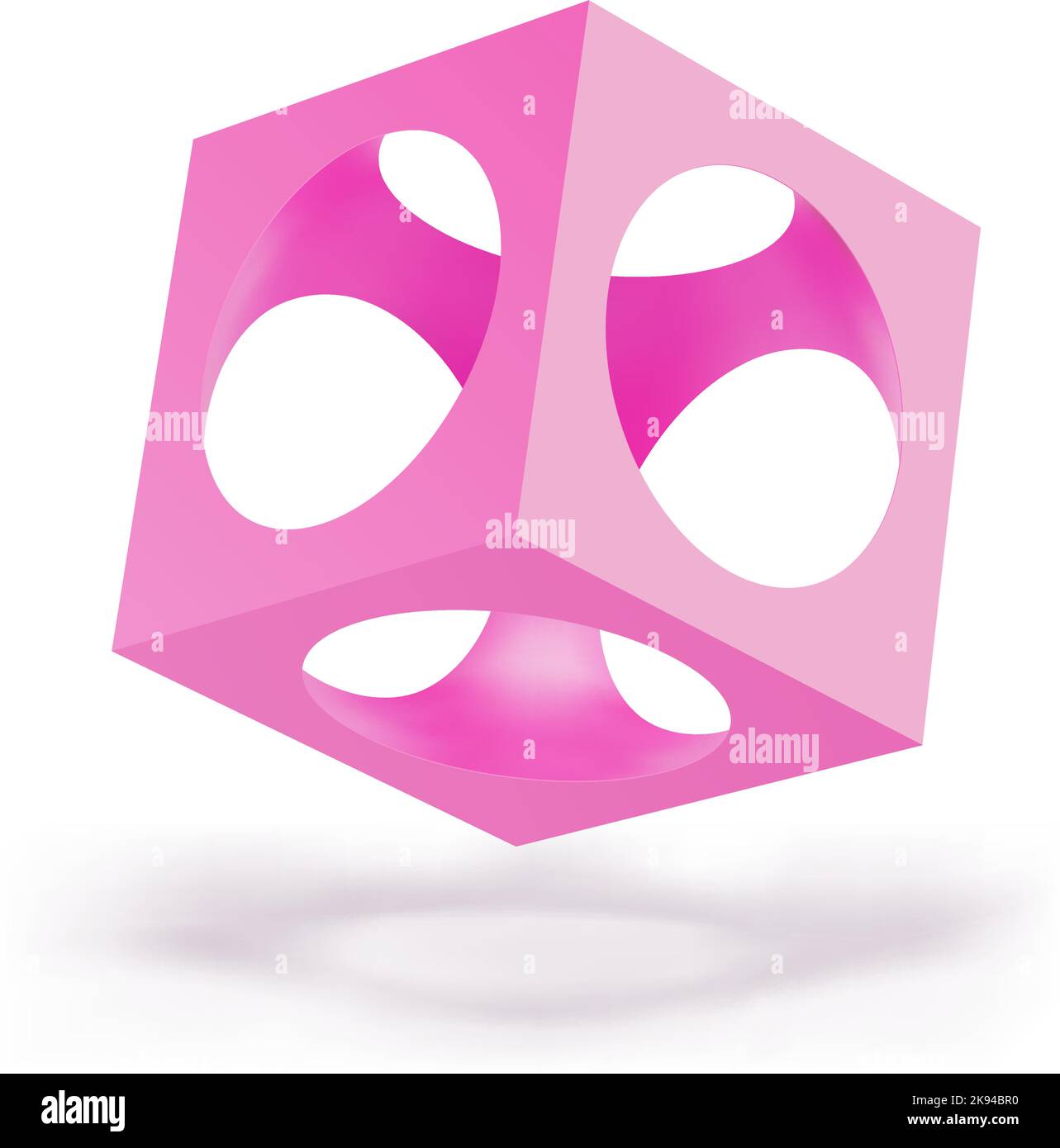 Pink cube Stock Vector Images - Alamy