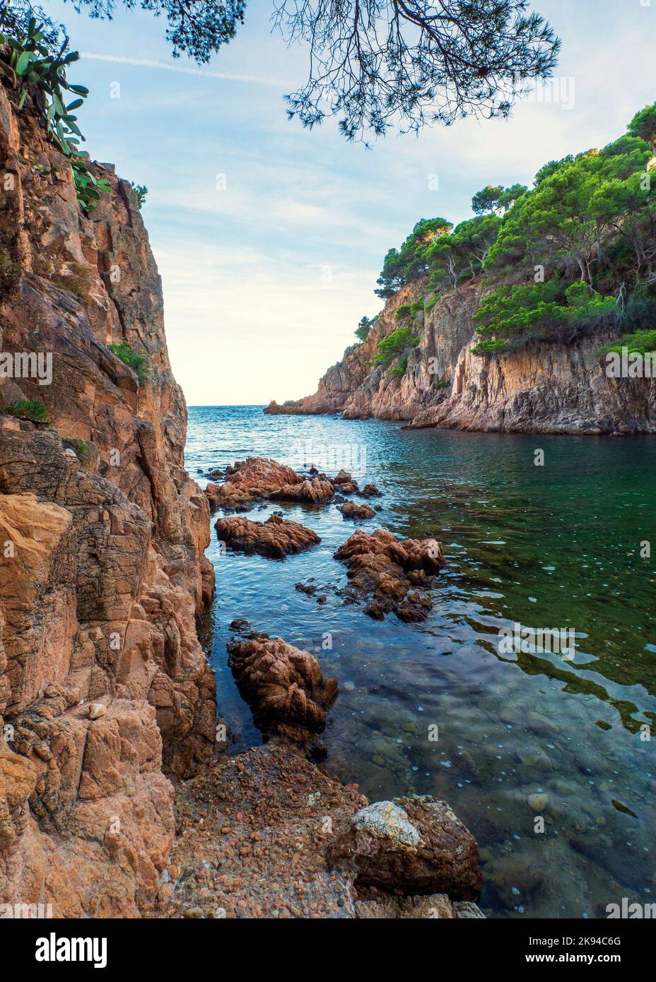 Cliffs on the Costa Brava , Girona Stock Photo - Alamy