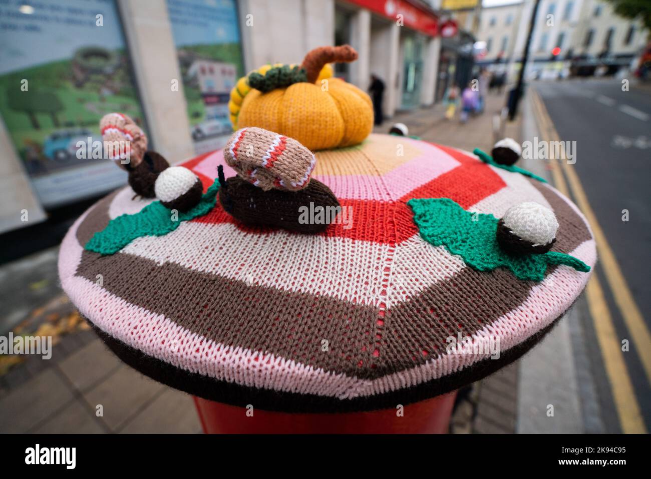 Crocheted post box topper hi-res stock photography and images - Alamy