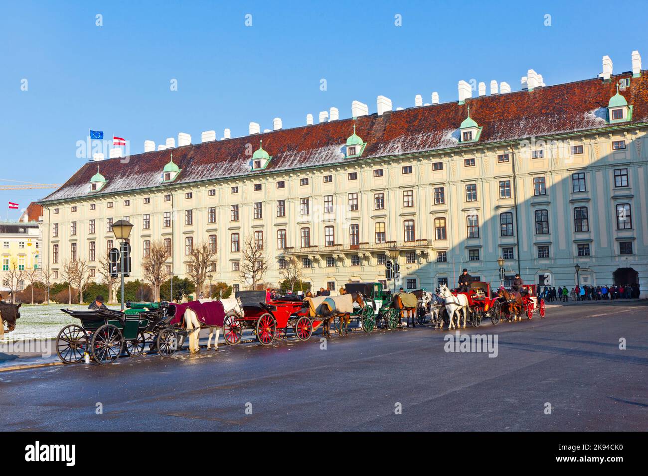 VIENNA, AUSTRIA - NOV 26: driver of the fiaker is dressed as Santa ...