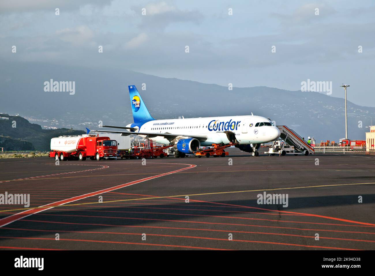 Gran Canaria, Spain - January 4, 2011: the condor flight takes a ...