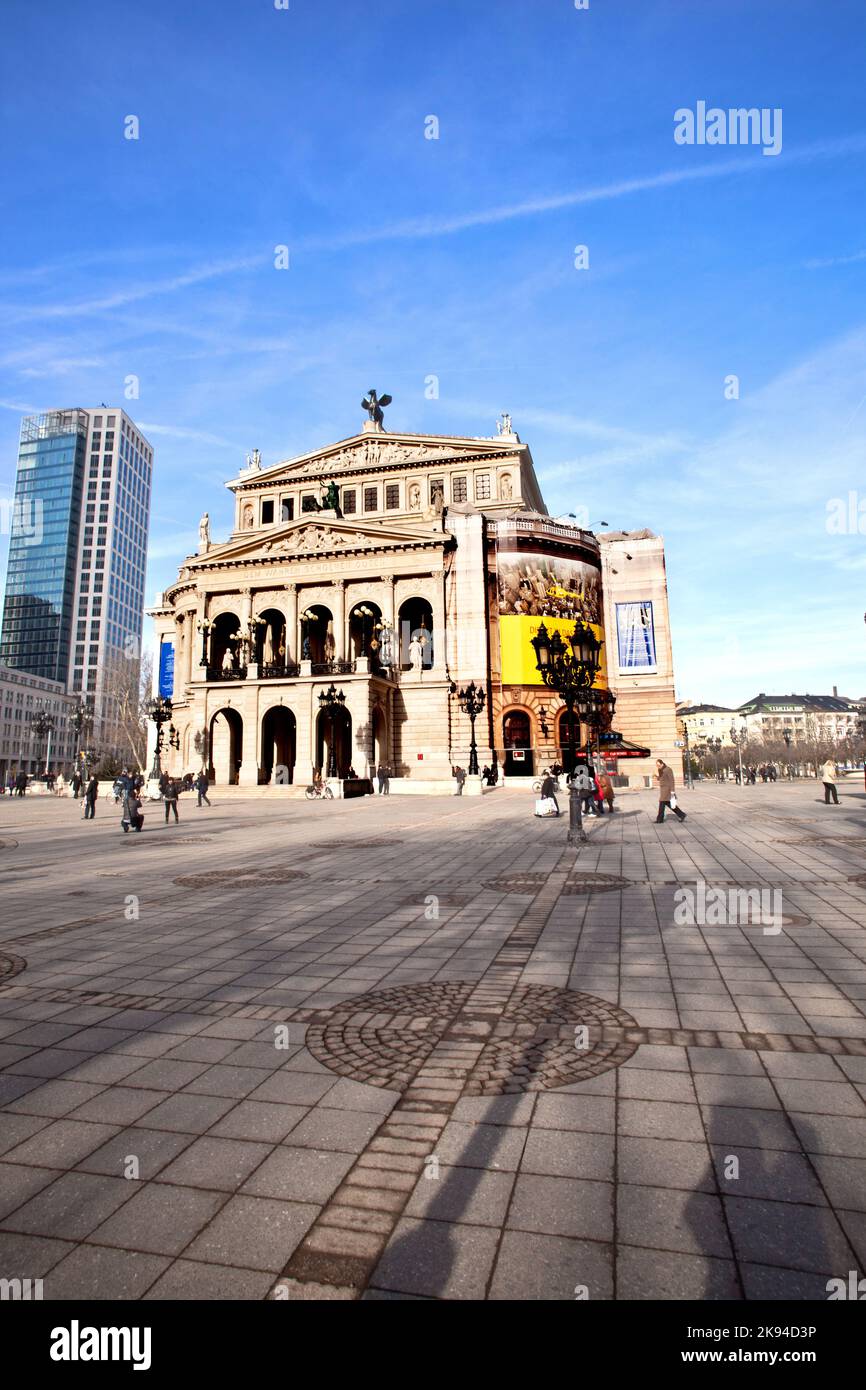 FRANKFURT, GERMANY - FEB 9, 2011: the Old opera house in Frankfurt ...