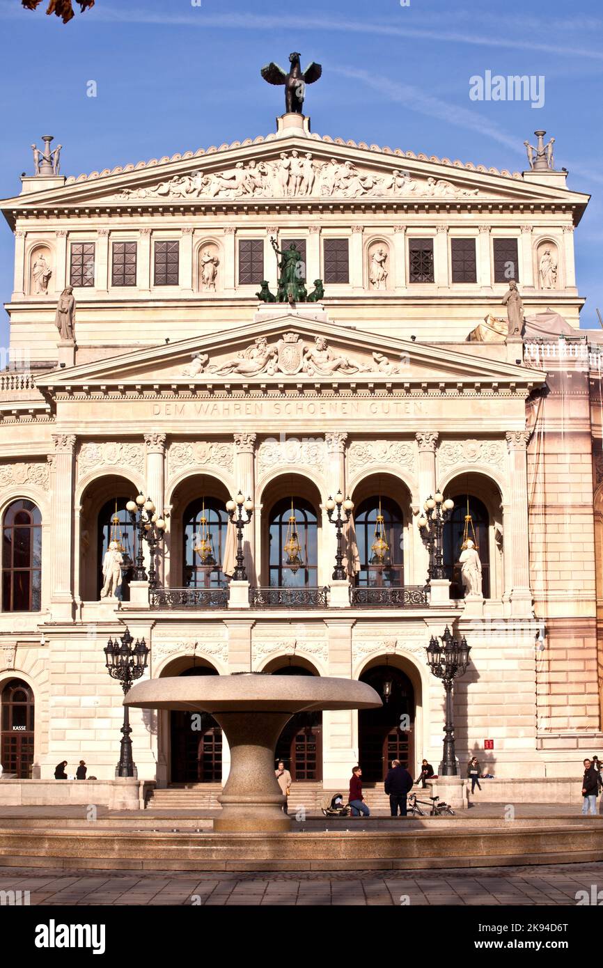 FRANKFURT, GERMANY - FEB 9, 2011: the Old opera house in Frankfurt ...