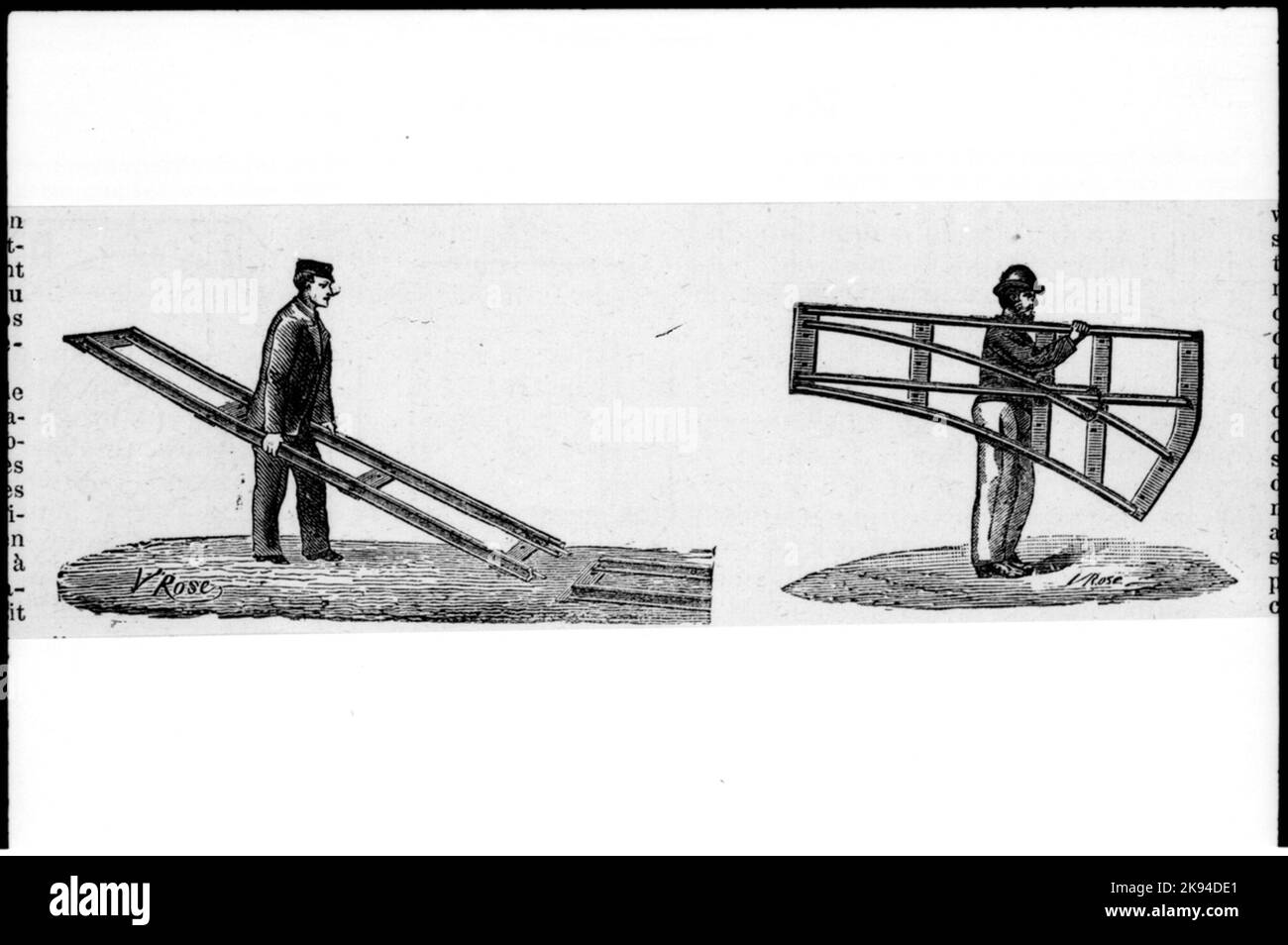 Part of mounted track parts of the Décauvilles system. The Décauvilles ...