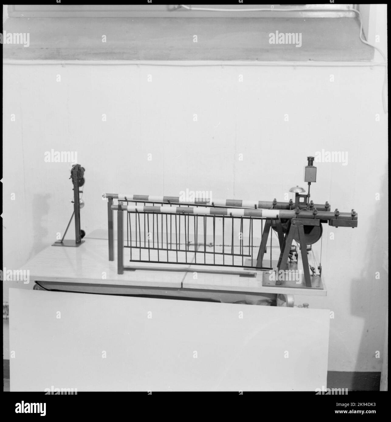 Model of railway boom Stock Photo - Alamy