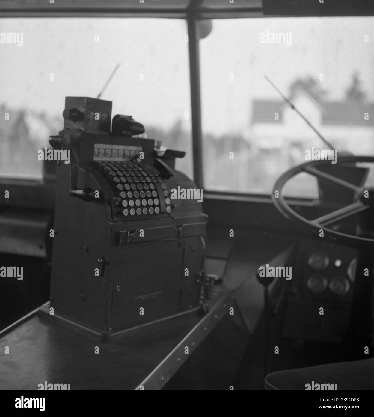 New ticket machine for buses Stock Photo - Alamy