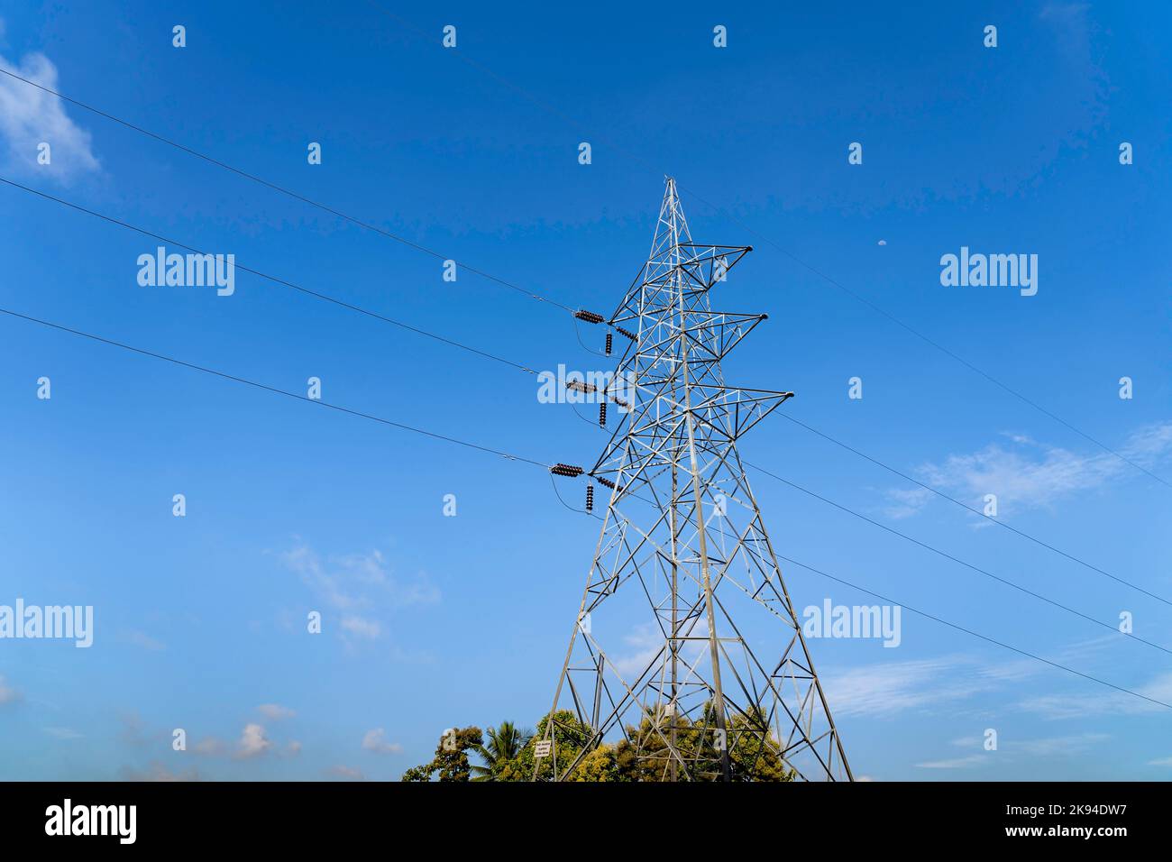 electricity tower background Stock Photo - Alamy
