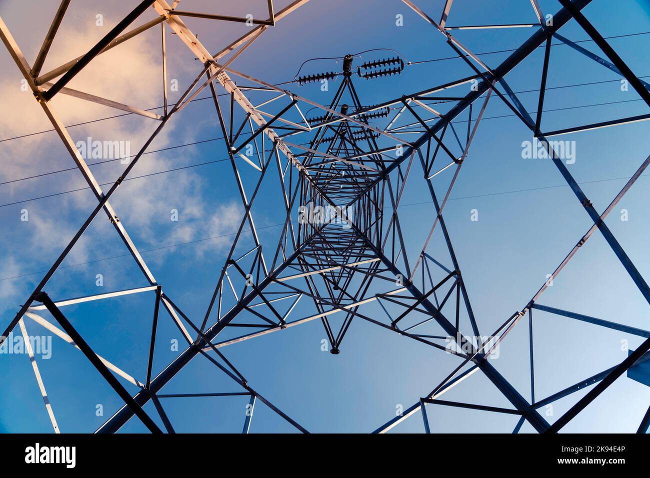 electricity tower background Stock Photo - Alamy