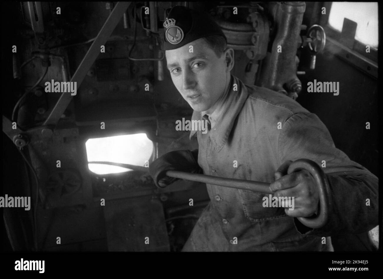 Work environment in steam locomotive Stock Photo - Alamy