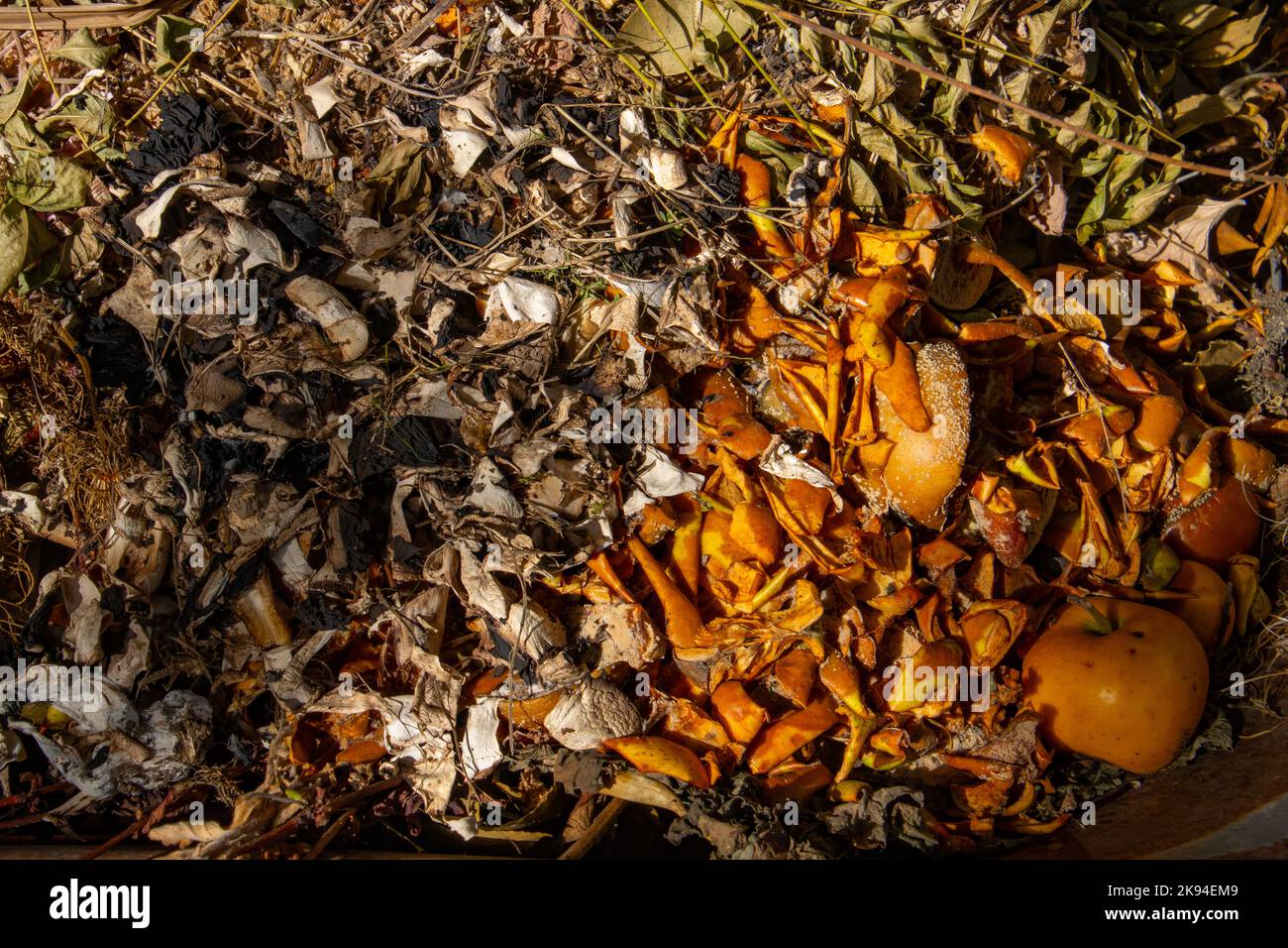 Organic waste for composting for natural background Stock Photo - Alamy