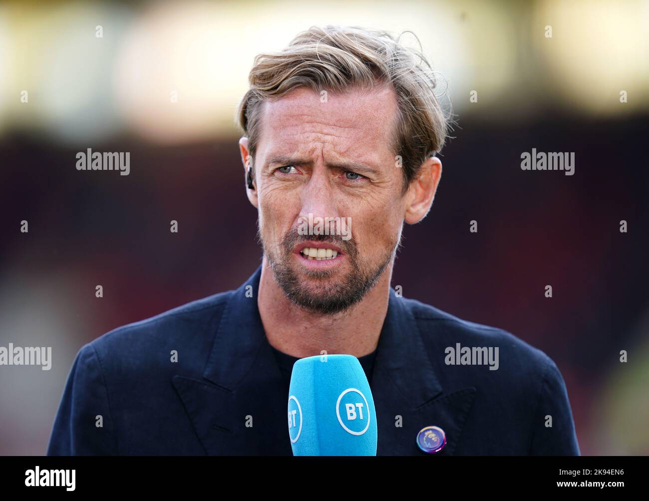 BT Sport presenter Peter Crouch prior to the Premier League match at ...