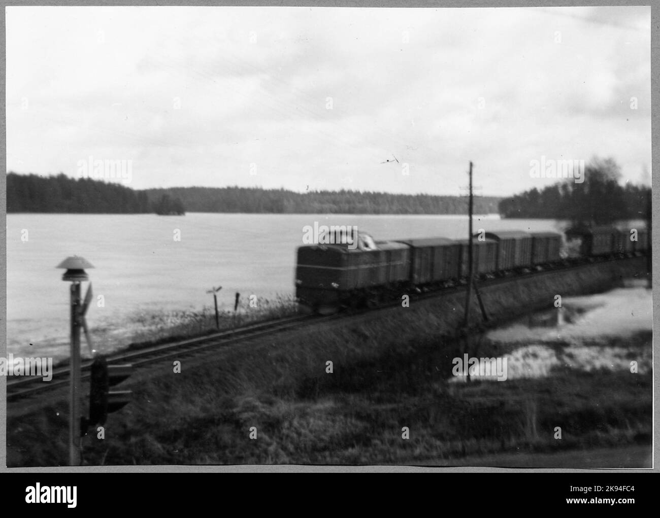 Local goods train passes Fagersand Stock Photo - Alamy