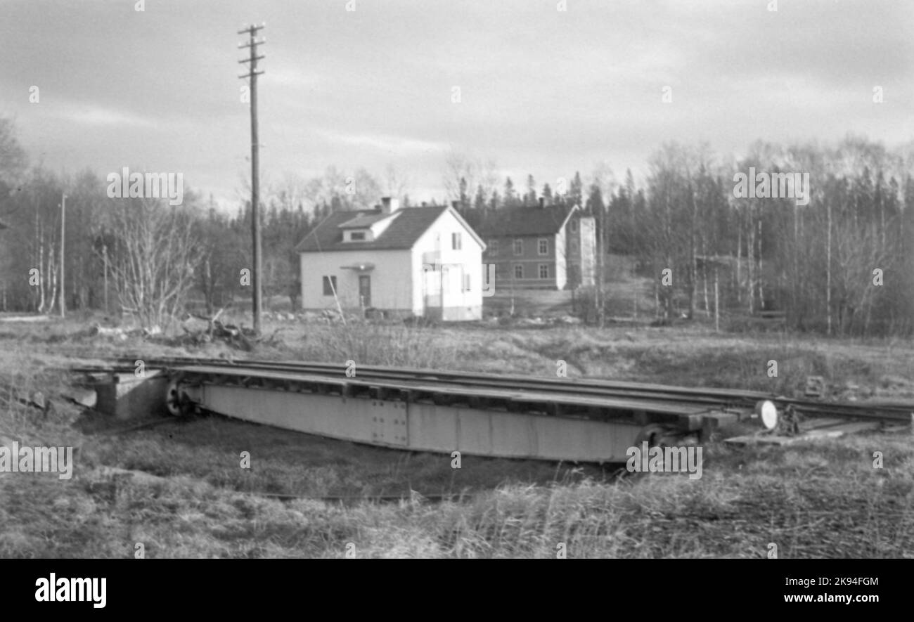 Kosta - Lessebo Railway, Klj Turnboard in Kosta Stock Photo - Alamy