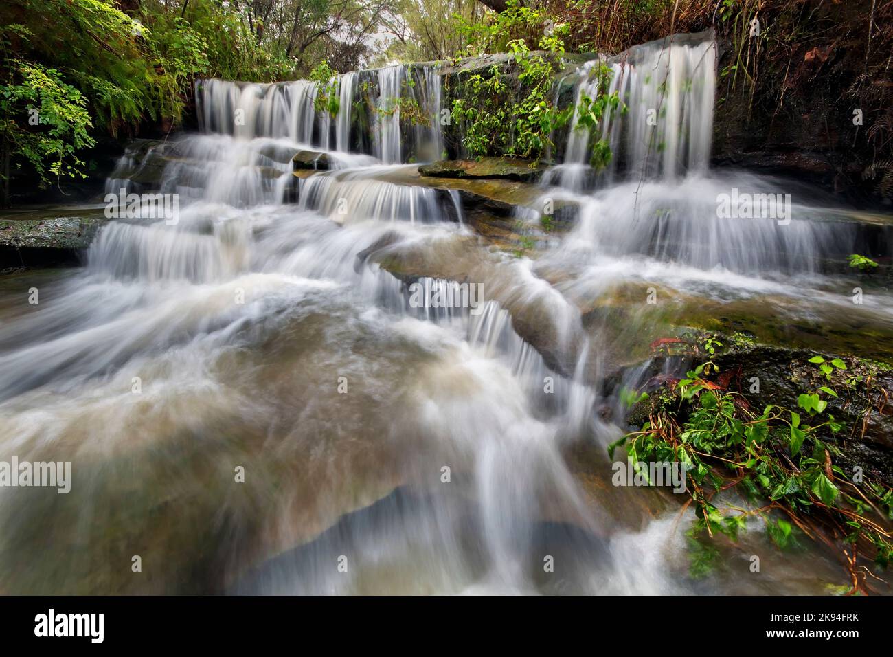 The Waterfall in Brisbane Water National Park at Girrakool on the NSW ...