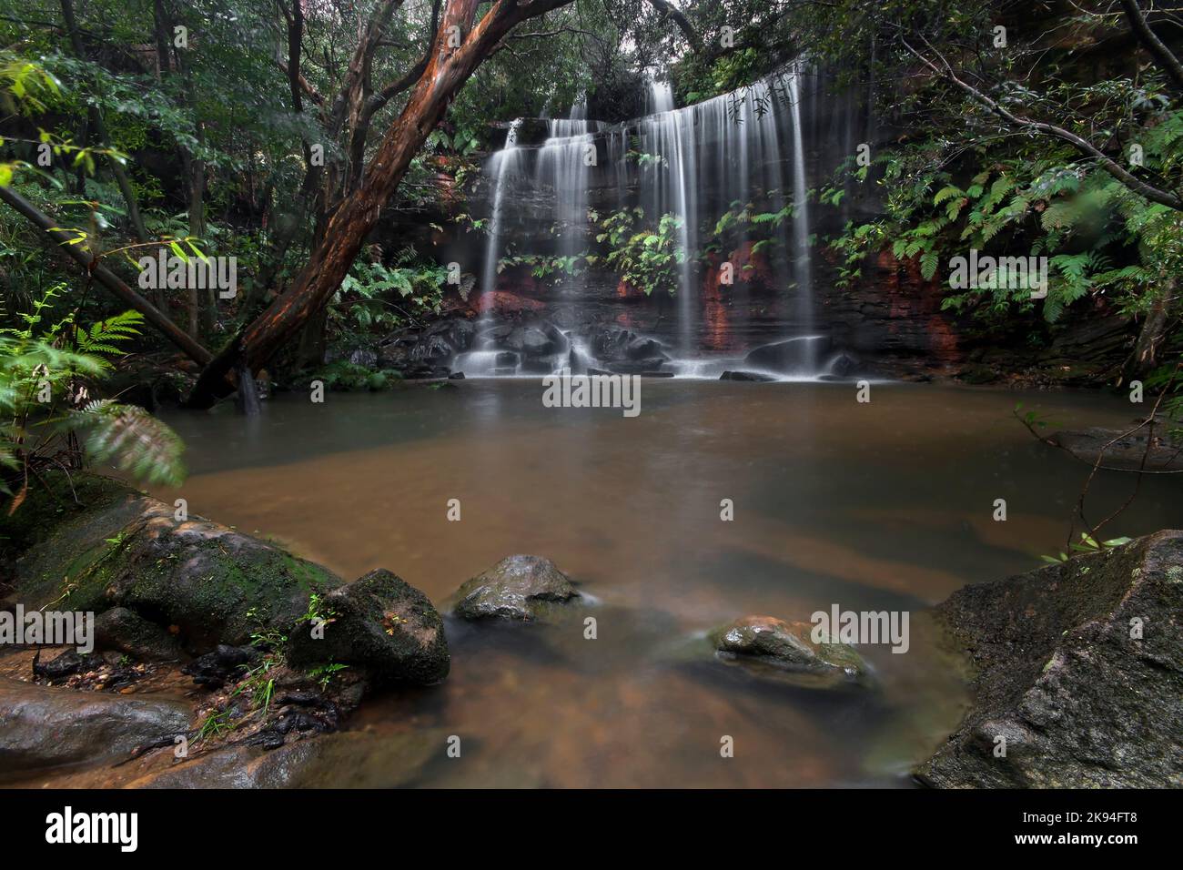 The Waterfall in Brisbane Water National Park at Girrakool on the NSW ...