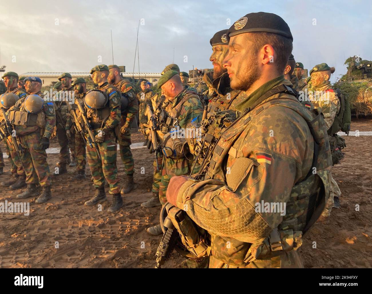 Pabrade, Lithuania. 26th Oct, 2022. Soldiers of the NATO Battlegroup ...