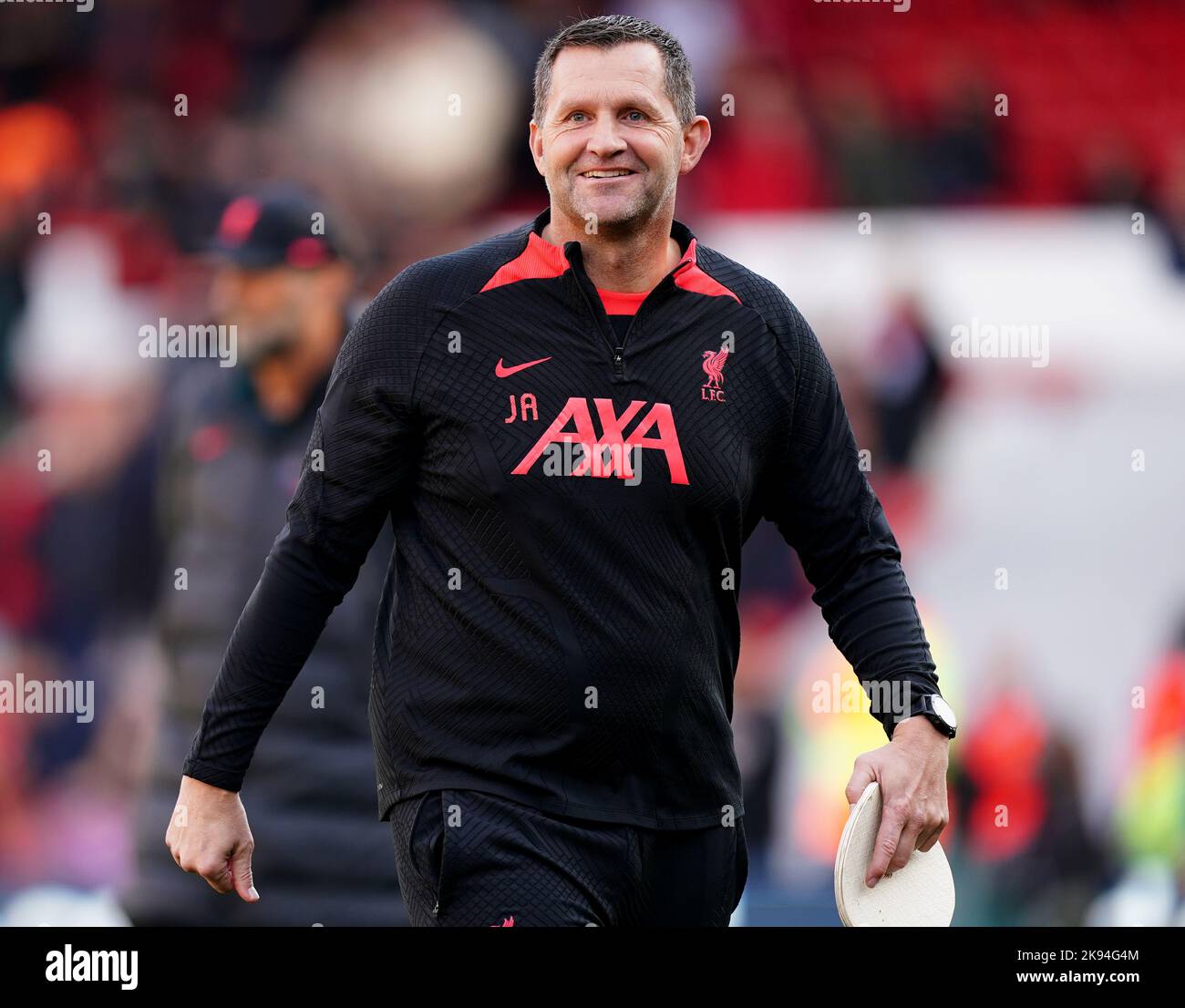 Liverpool goalkeeper coach John Achterberg prior to the Premier League ...