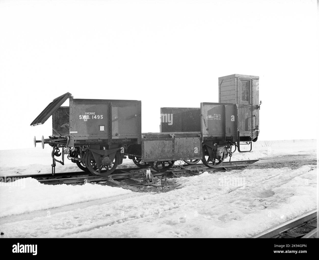 Stockholm - Västerås - Bergslagen Railway, SWB MSS 1495. Carriage with ...