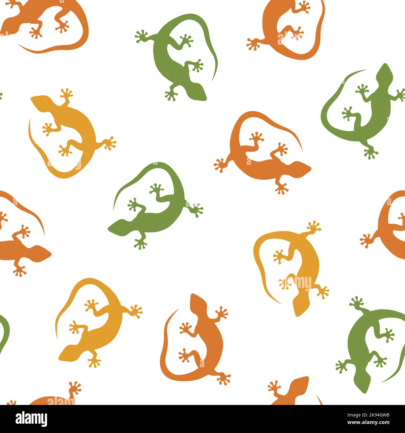 Different colors Tokay gekko seamless pattern. Repeating pattern of ...